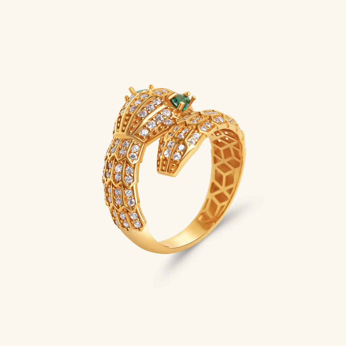 Emerald Serpent Majesty Ring – Nouri's Jewelry