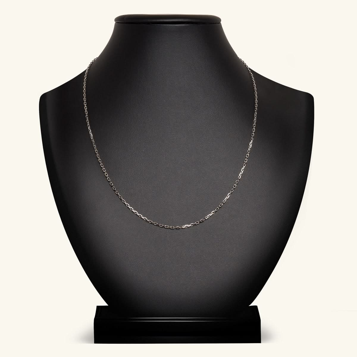 White Gold Square Link Chain – Nouri's Jewelry